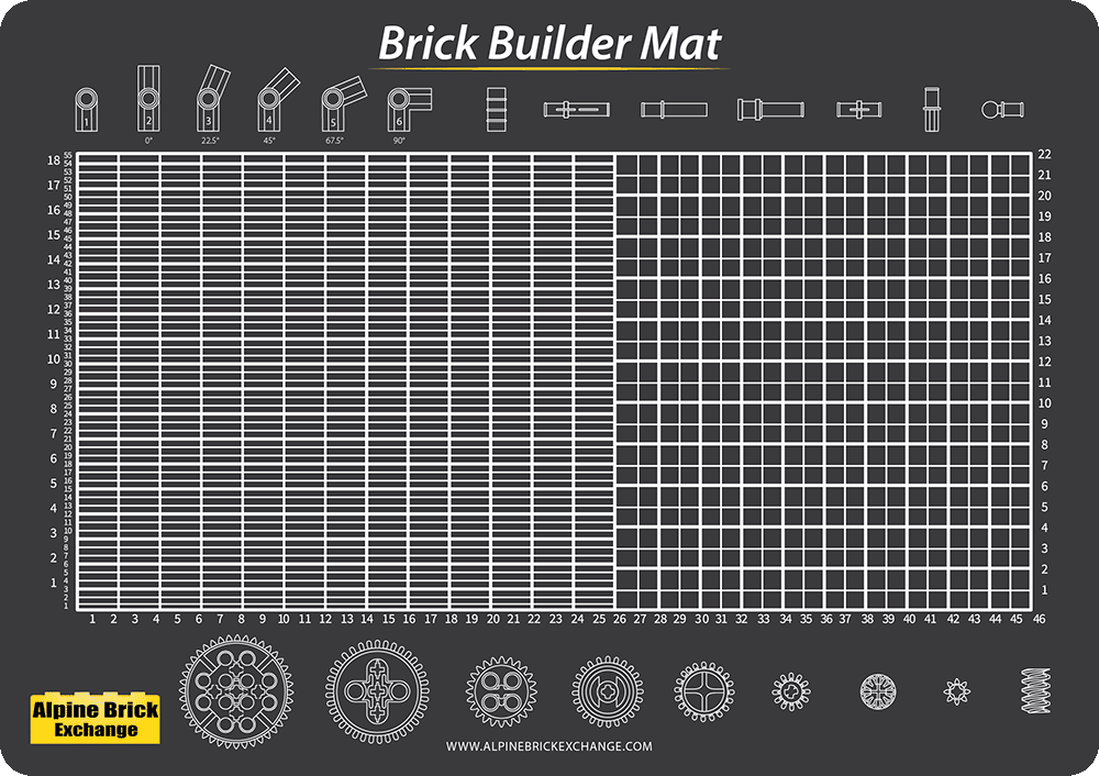 Technic Brick Builder Mat 12" X 17" – Alpine Brick Exchange